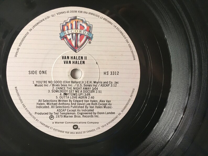 Van Halen - Van Halen II LP Vinyl Record Album, Warner Bros. Records-hs ...