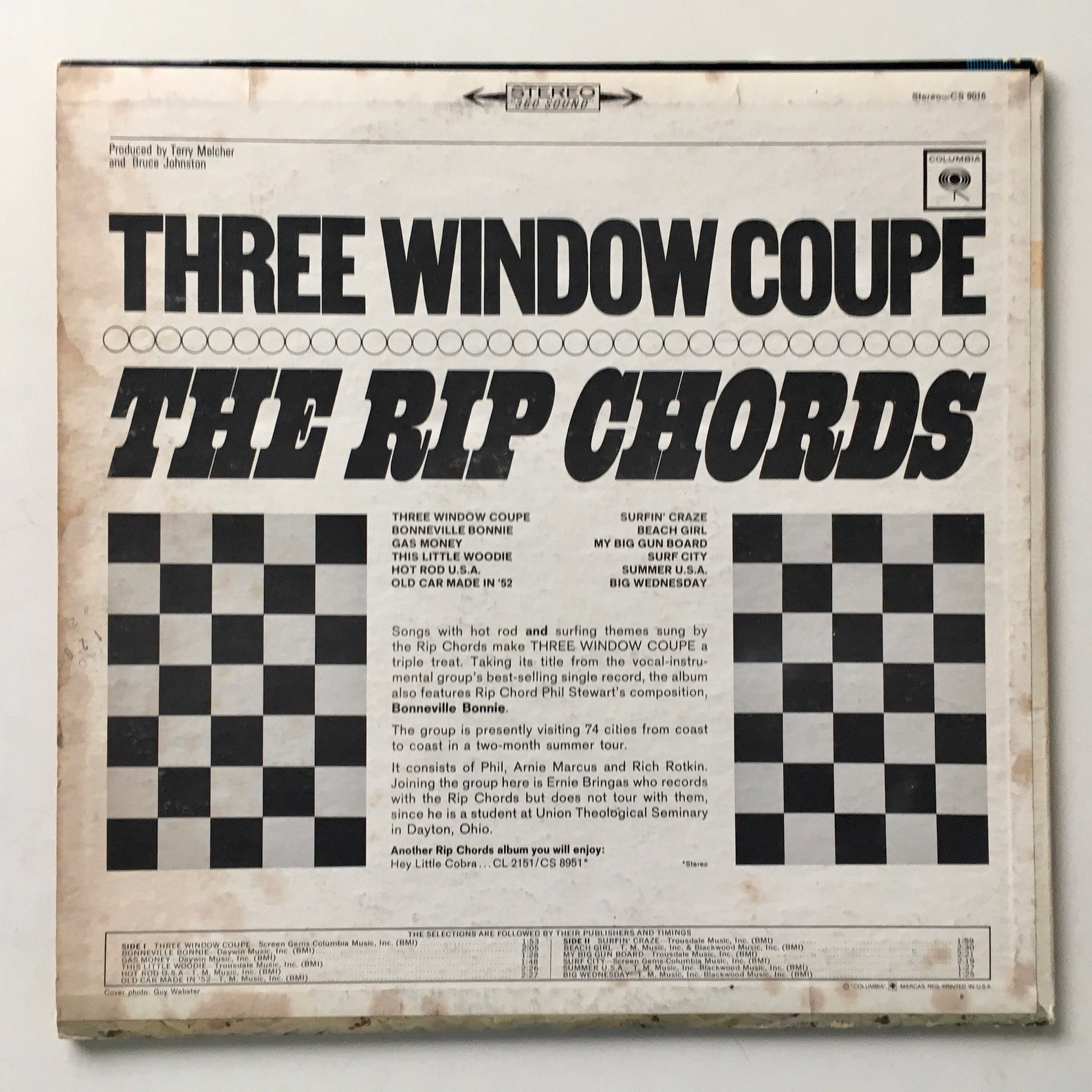 The Rip Chords Three Window Coupe LP Vinyl Record Album - Etsy