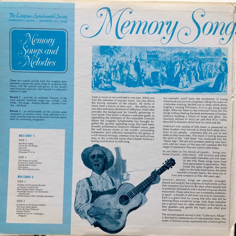 Memory Songs and Melodies Double LP Vinyl Record Album - Etsy