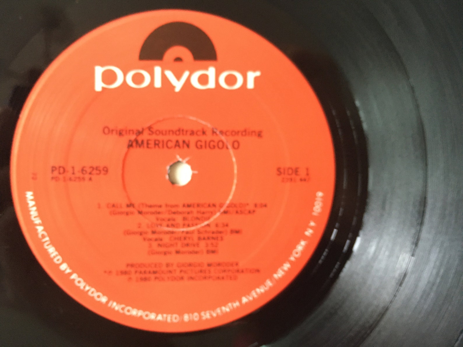 American Gigolo (original Soundtrack Recording) LP Vinyl Record Album ...