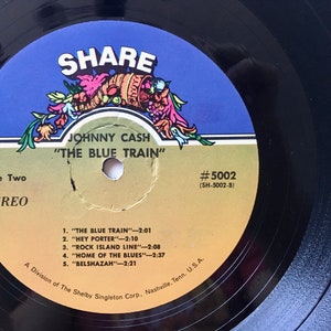 Johnny Cash - the Blue Train LP Vinyl Record Album, Share Records ...