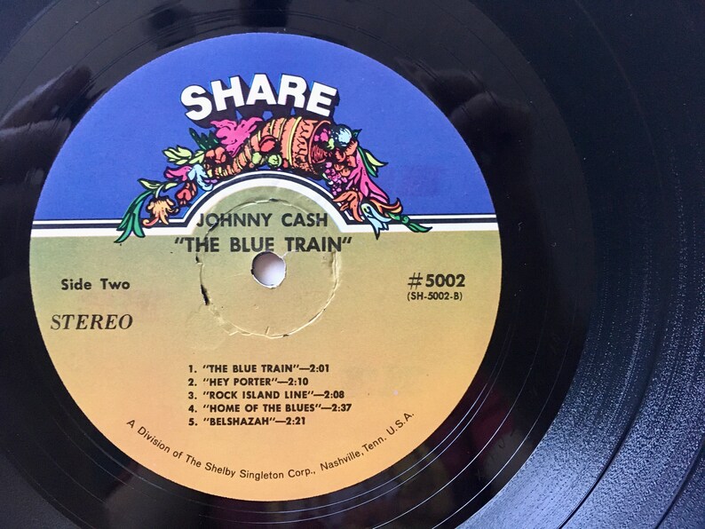 Johnny Cash the Blue Train LP Vinyl Record Album Share - Etsy