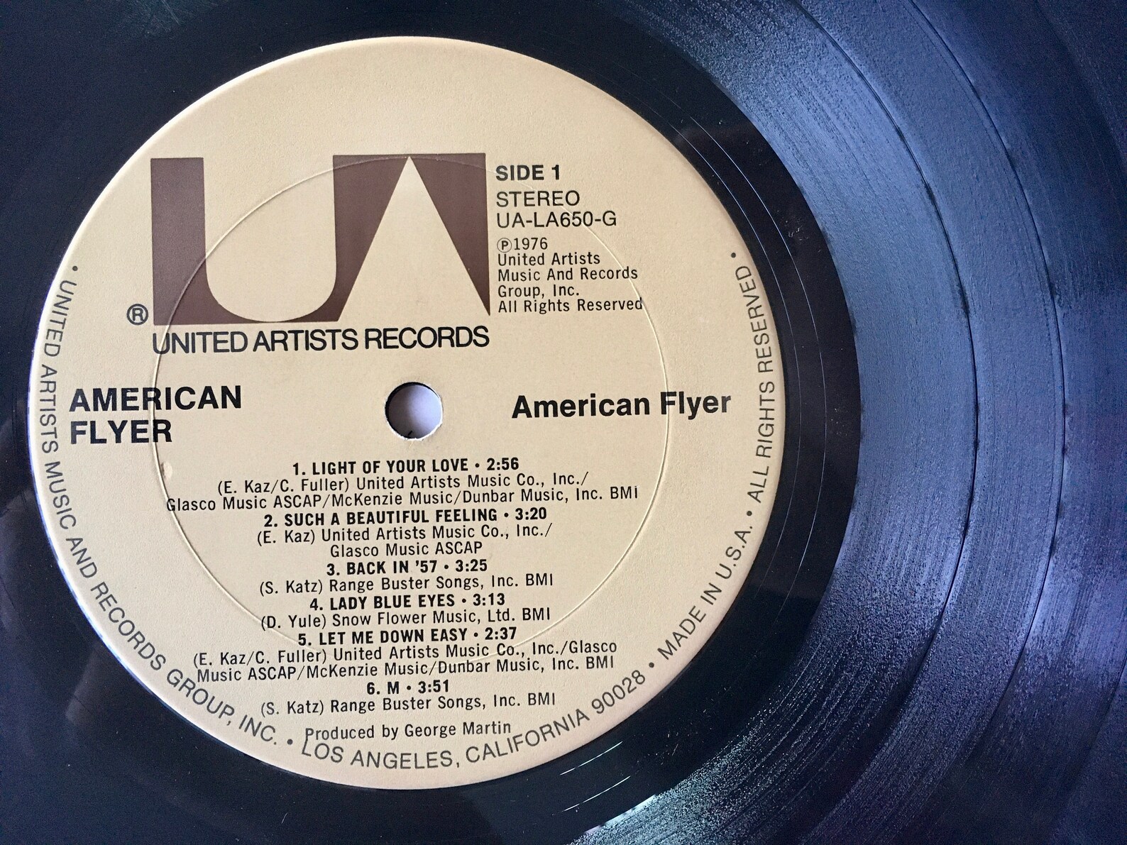 American Flyer -self Titled LP Vinyl Record Album, United Artists ...