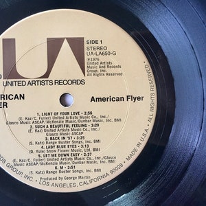 American Flyer -self Titled LP Vinyl Record Album, United Artists ...