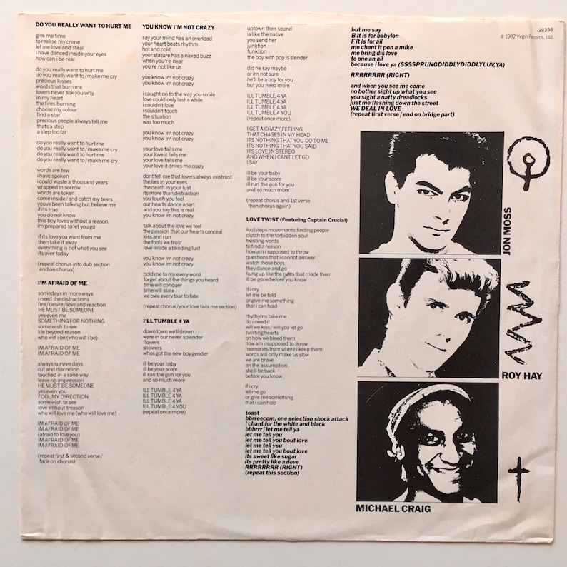 Culture Club Kissing to Be Clever LP Vinyl Record Album - Etsy