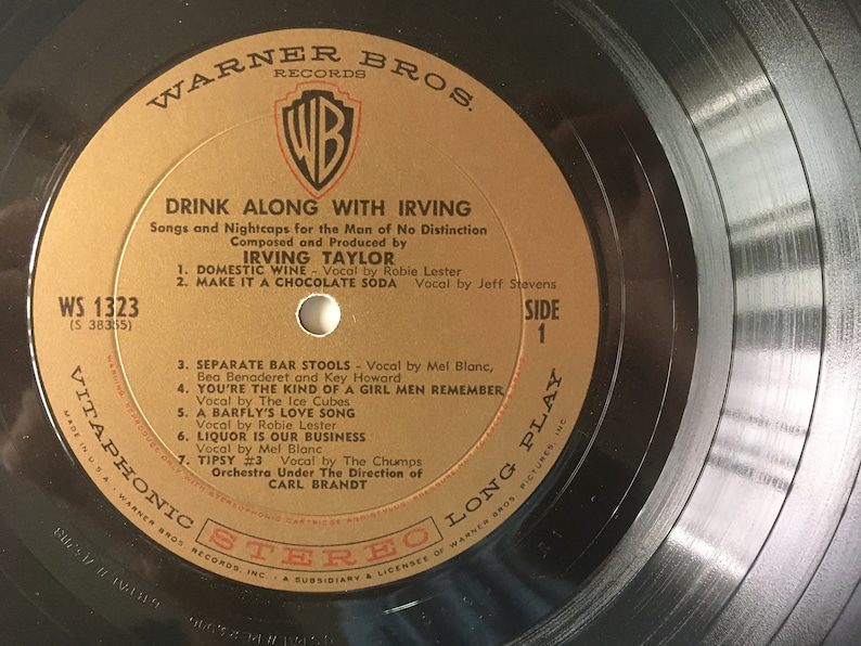 Irving Taylor - Drink Along With Irving LP Vinyl Record Album, Warner ...