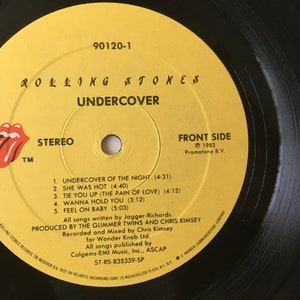 The Rolling Stones - Undercover LP Vinyl Record Album, Rolling Stones ...