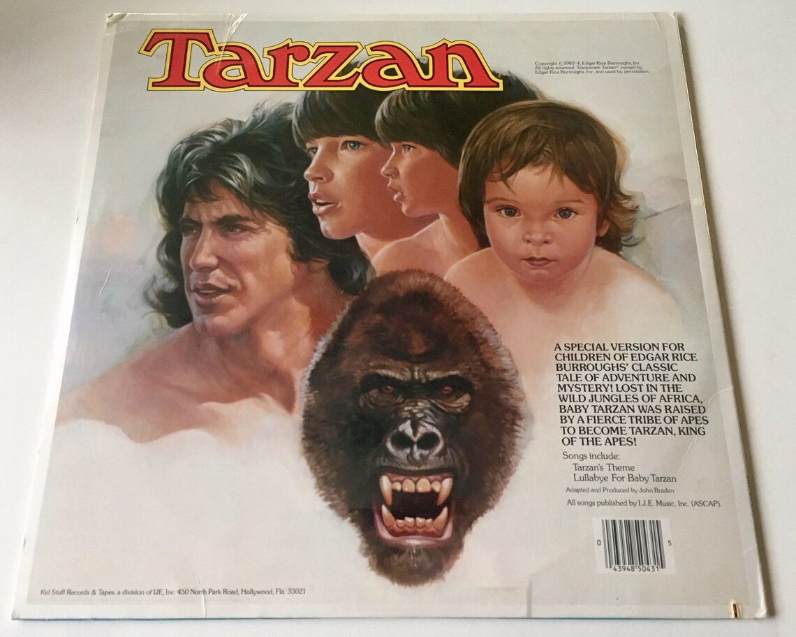 Tarzan SEALED LP Vinyl Record Album Kid Stuff Records KSS - Etsy