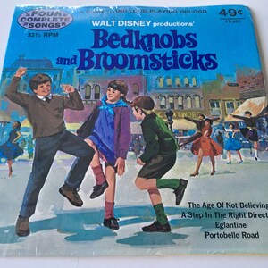 Bedknobs and Broomsticks SEALED 7' EP Vinyl Record, Disneyland FS - 901, Children's Music, 1972 ...