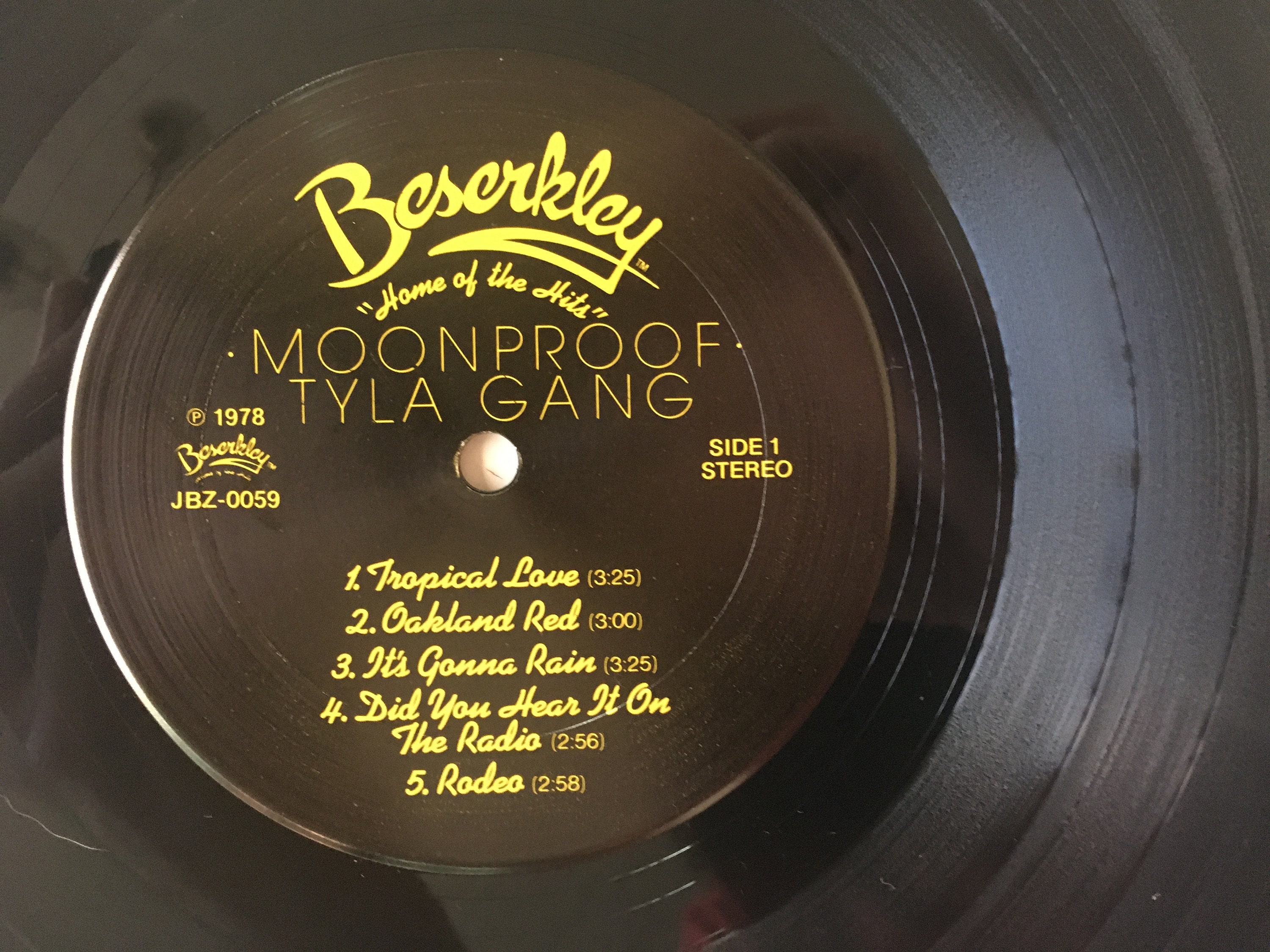 Tyla Gang - Maanproof LP Vinyl Record Album, Beserkley - JBZ-0059, 1978 ...