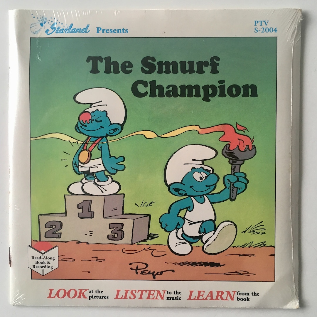 The Smurf Champion SEALED 7' Vinyl Record / Book, Starland Music - PTV ...
