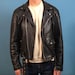 Black Genuine Leather Motorcycle Jacket Open Road Size 42 - Etsy