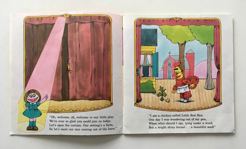 Sesame Street - the Little Red Hen 7' Vinyl Record / Book, Fisher Price ...