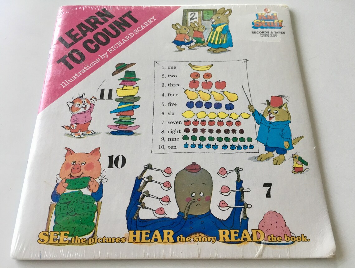 Learn to Count SEALED 7' Vinyl Record / Book Kid Stuff | Etsy