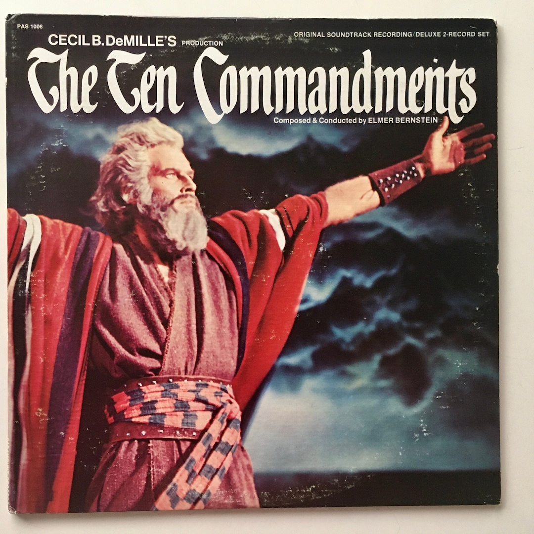 The Ten Commandments Soundtrack Double LP Vinyl Record Album, Paramount ...