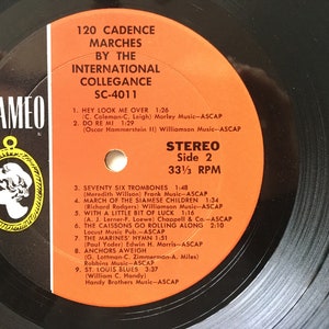 120 Cadence Marches LP Vinyl Record Album, Cameo - C-4011, 1962 ...