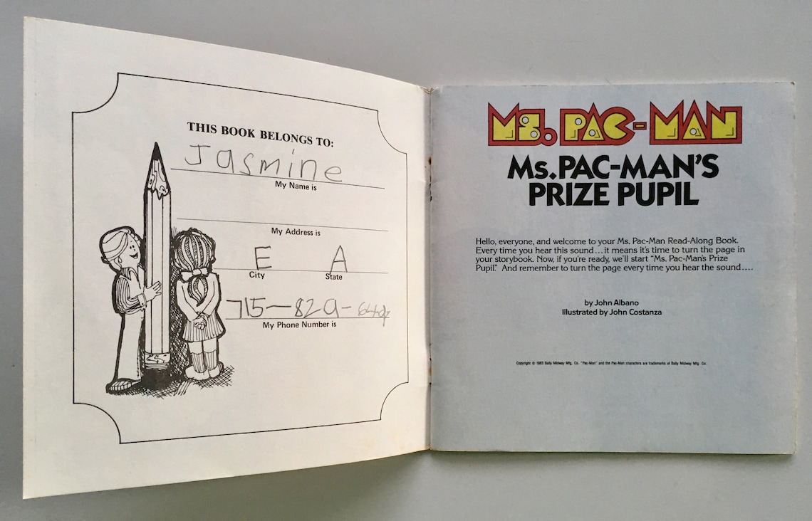 Ms Pac-man's Prize Pupil 7' Vinyl Record / Book, Kid Stuff - DBR 206 ...