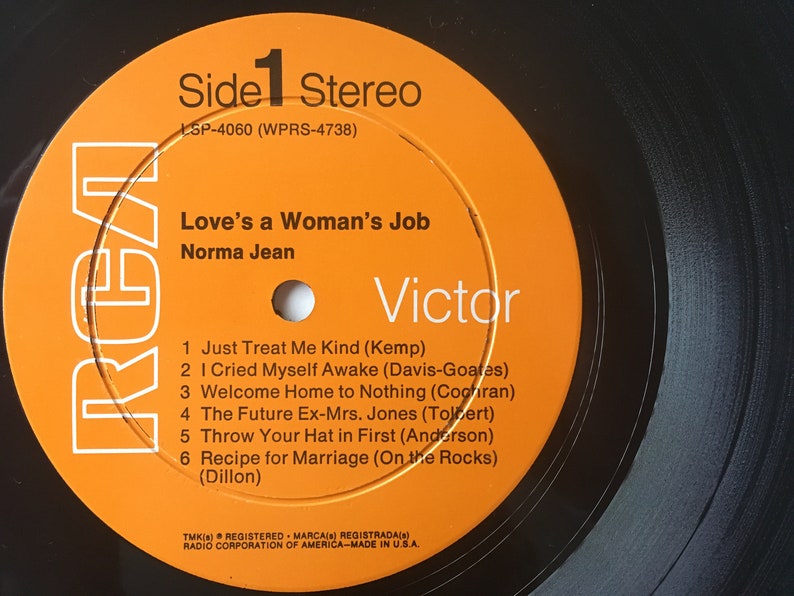 Norma Jean Love's A Woman's Job LP Vinyl Record | Etsy