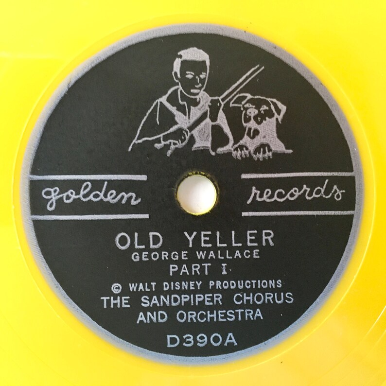 Old Yeller walt Disney's 6' 78 RPM Colored Vinyl - Etsy