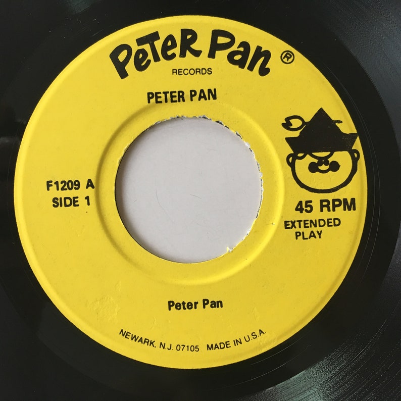 Peter Pan 7' Vinyl Record Peter Pan Records 1409 1973 - Etsy