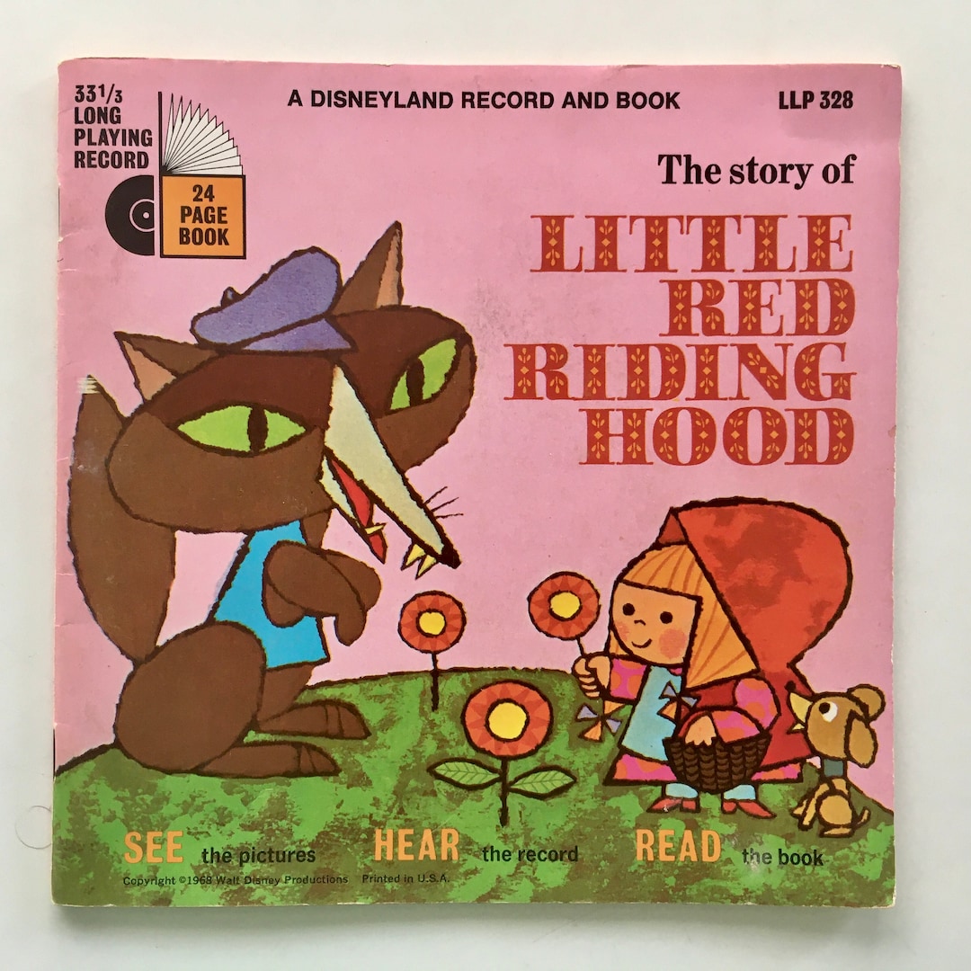 Little Red Riding Hood 7' Vinyl Record / 24 Page Book, Disneyland - 238 ...
