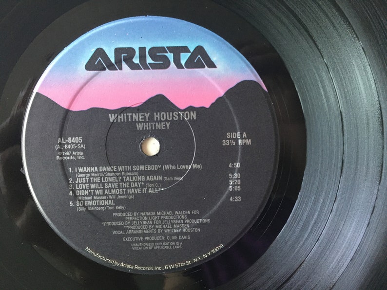 Whitney Houston Whitney LP Vinyl Record Album Arista - Etsy