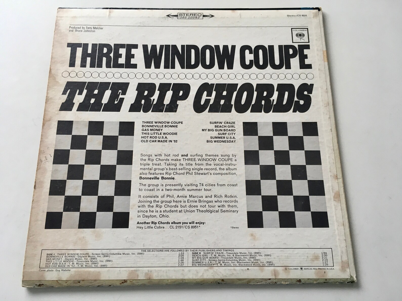 The Rip Chords Three Window Coupe LP Vinyl Record Album - Etsy