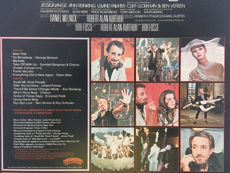 All That Jazz Original Motion Picture Soundtrack LP Vinyl - Etsy