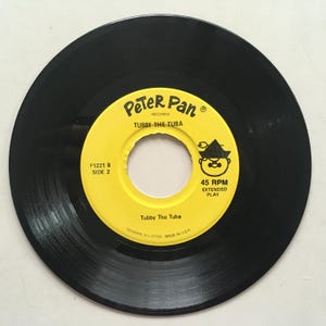 Tubby the Tuba 7' Vinyl Record, Peter Pan Records - 1221, Original ...