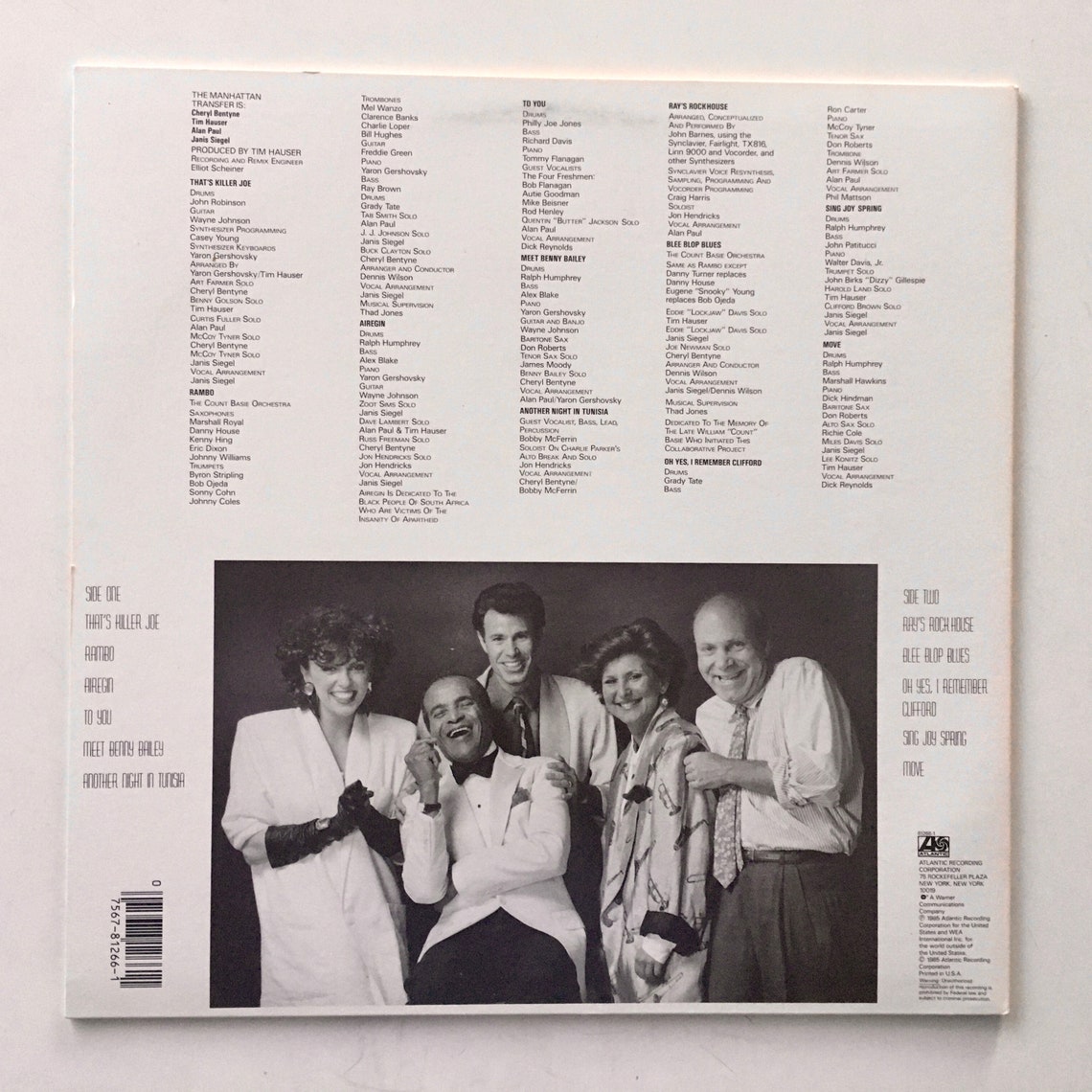 The Manhattan Transfer - Vocalese LP Vinyl Record Album, Atlantic - 7 ...