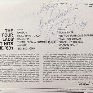 The Four Lads - Hits of the 60's LP LP Vinyl Record Album, Dot Records ...