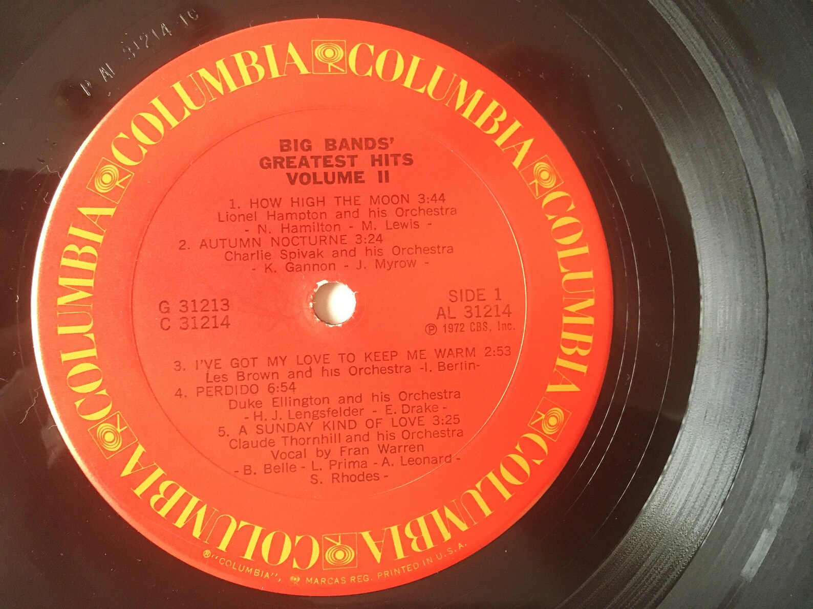 Big Bands Greatest Hits Volume 2 Double LP Vinyl Record Album, Columbia ...