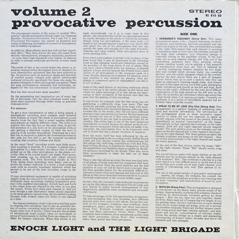 Enoch Light and the Light Brigade Provocative Percussion - Etsy