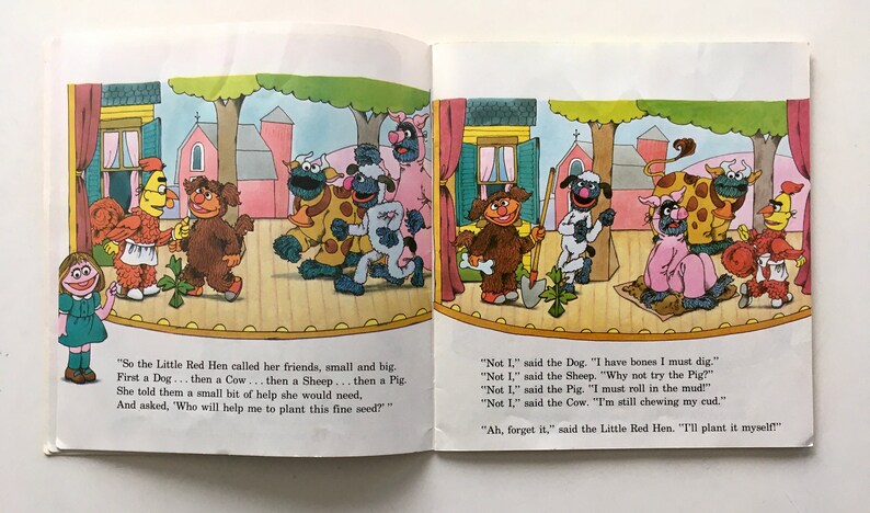 Sesame Street - the Little Red Hen 7' Vinyl Record / Book, Fisher Price ...