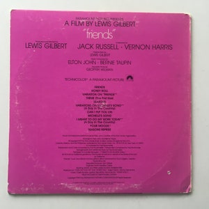Elton John - Friends (original Soundtrack Recording) LP Vinyl Record ...