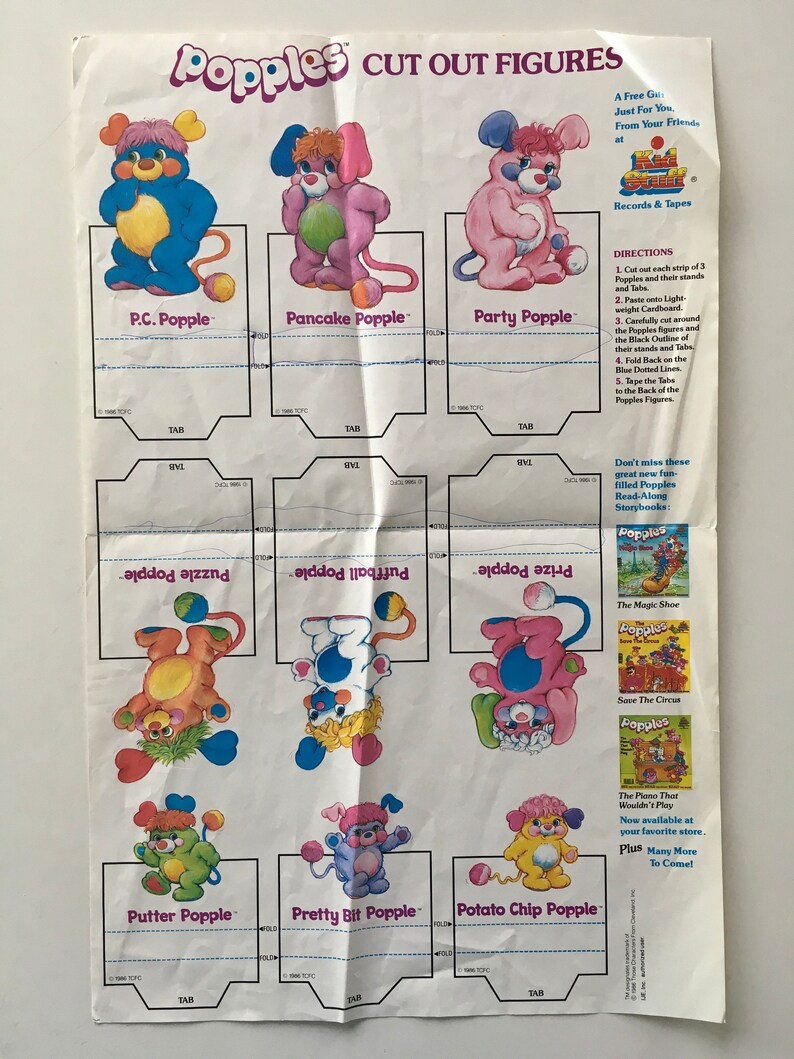 The Popples - the Perfect Popples Policy Vinyl Record Album, Kid Stuff ...