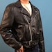Black Genuine Leather Motorcycle Jacket Open Road Size 42 - Etsy