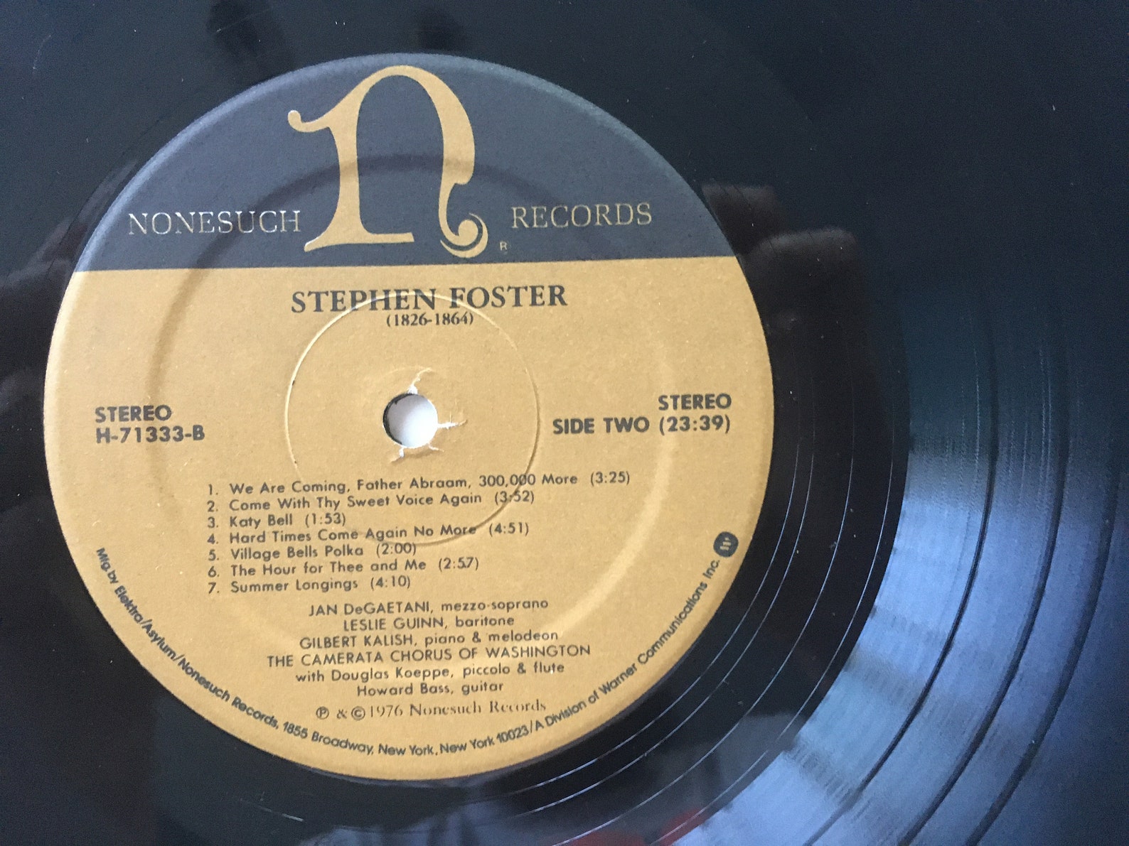 Songs By Stephen Foster Volume II LP Vinyl Record Album | Etsy