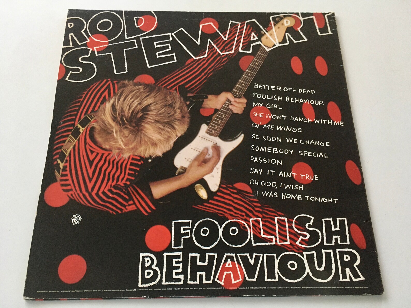 Rod Stewart Foolish Behaviour LP Vinyl Record Album Warner - Etsy UK
