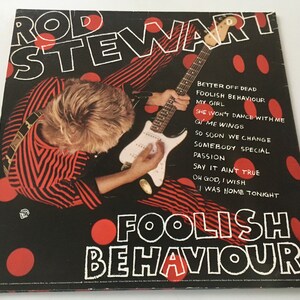 Rod Stewart Foolish Behaviour LP Vinyl Record Album, Warner Bros ...
