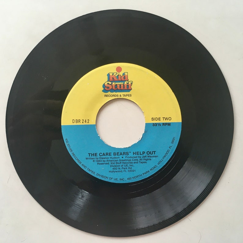 Care Bears - Help Out 7' Vinyl Record / Book, Kid Stuff - DBR 242 ...