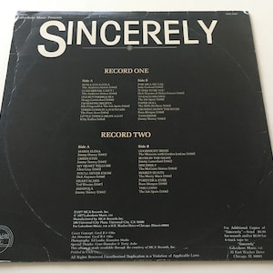 Sincerely Double LP Vinyl Record Album, Lakeshore Music LSM-106, 1977 ...