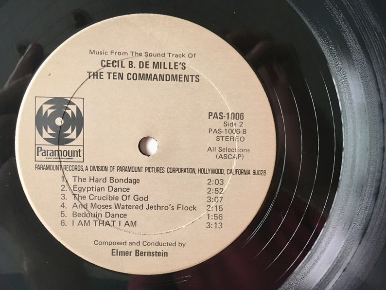 The Ten Commandments Soundtrack Double LP Vinyl Record Album | Etsy