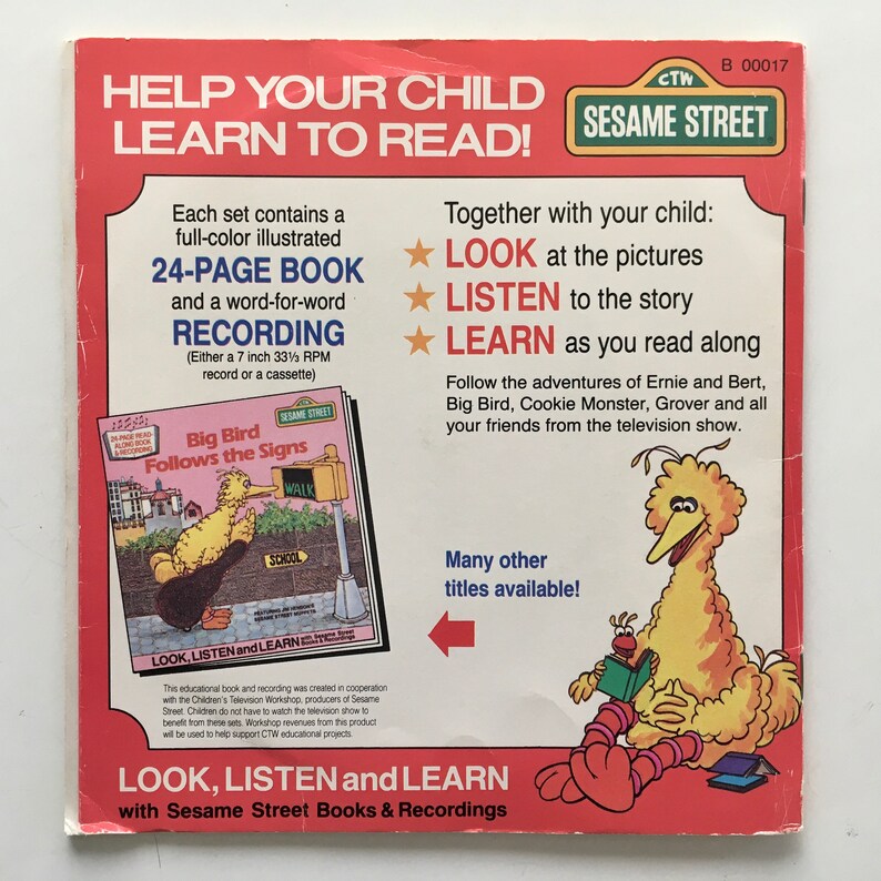 Sesame Street - the Little Red Hen 7' Vinyl Record / Book, Fisher Price ...