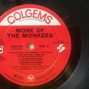 The Monkees - More of the Monkees LP Vinyl Record Album, Colgems - COM ...