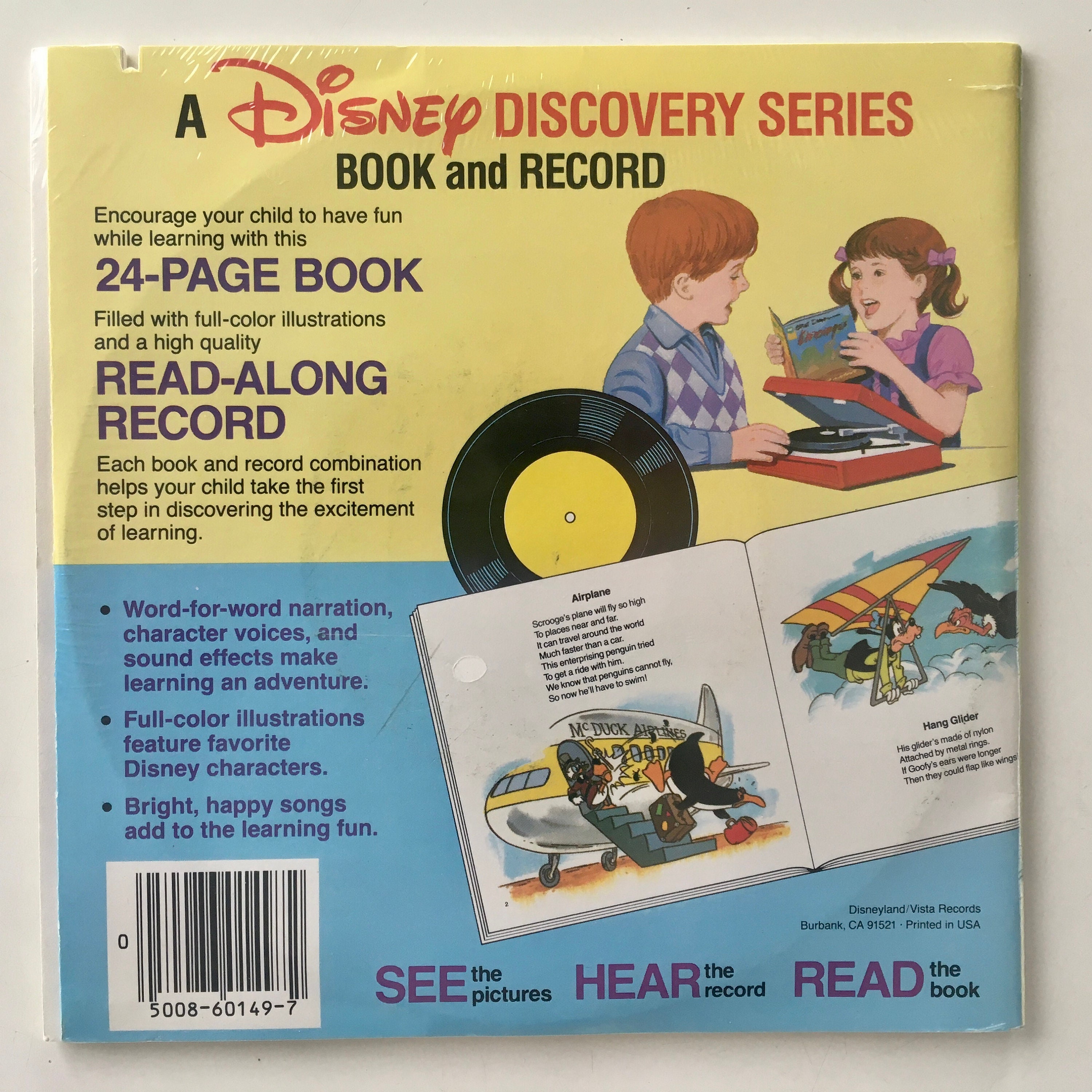 Disney Discovery Series Presents: Things That Go SEALED 7' Vinyl Record ...
