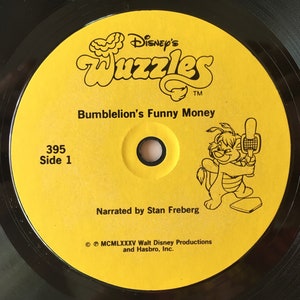 Wuzzles - Bumblelion's Funny Money 7' Vinyl Record / 24 Page Book ...