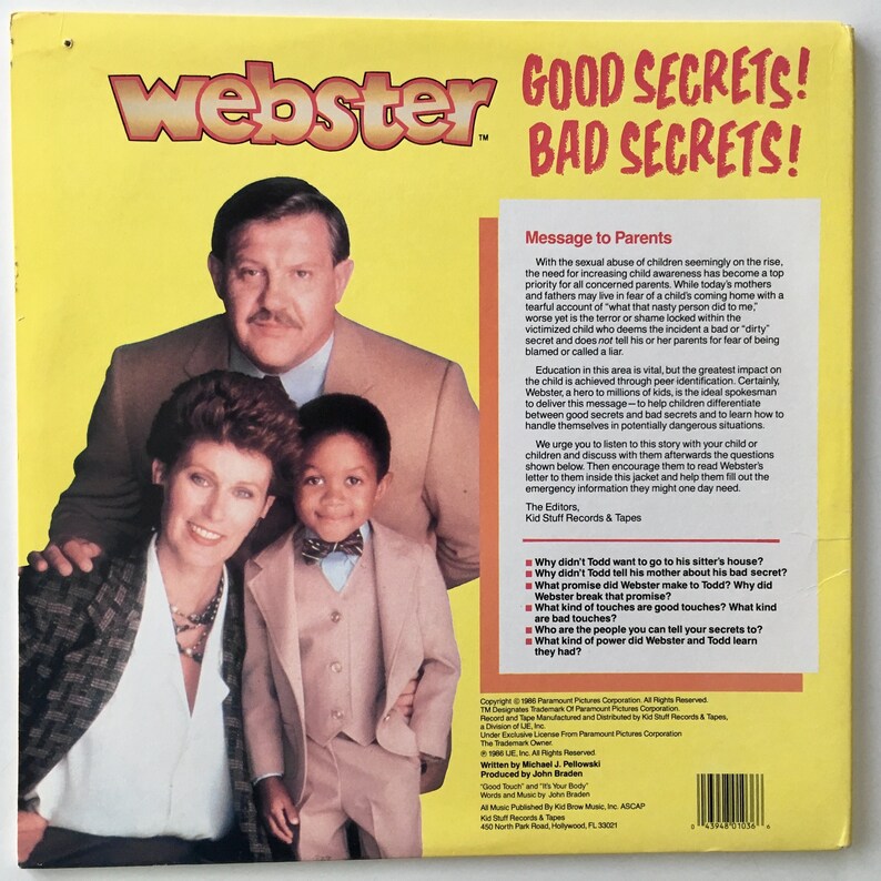 Webster Good Secrets Bad Secrets Vinyl Record Album Kid - Etsy