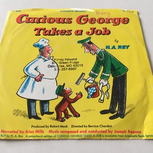 Curious George Takes a Job 7' Vinyl Record, Scholastic Records - SCC ...
