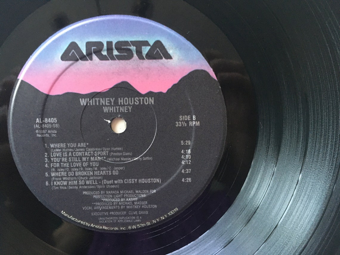 Whitney Houston Whitney LP Vinyl Record Album Arista - Etsy